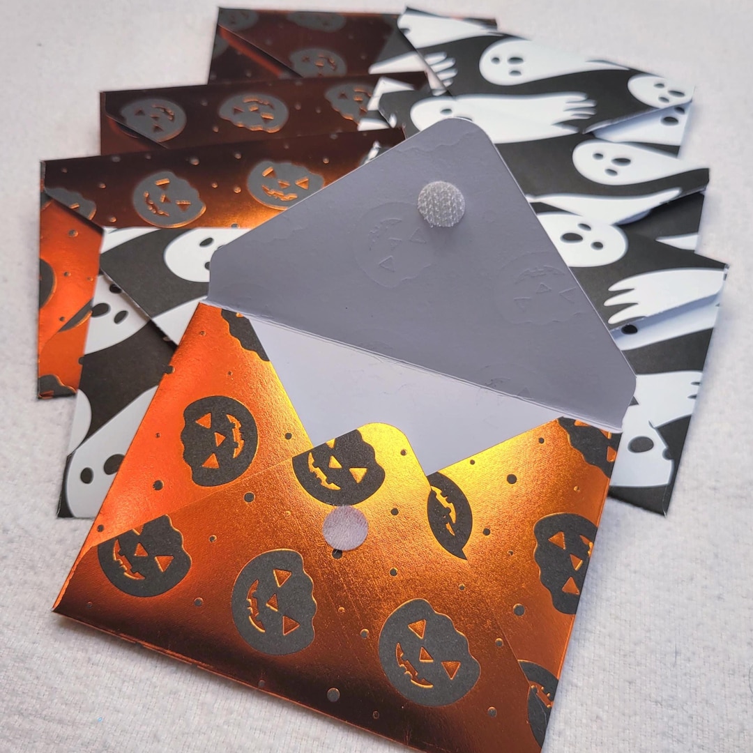 Spooky Envelopes Handmade. Set of 8 in Two Different Styles. Each ...