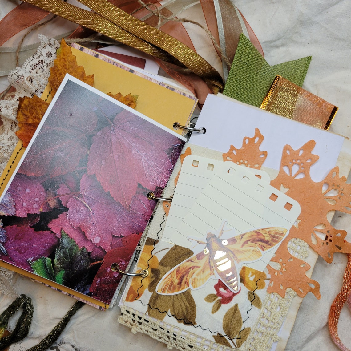 Gorgeous Autumn Junk Journal Filled With Leaves, Tea Dyed Pages and ...