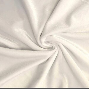 Ivory Stretch Velvet, Fabric by the Yard - Etsy