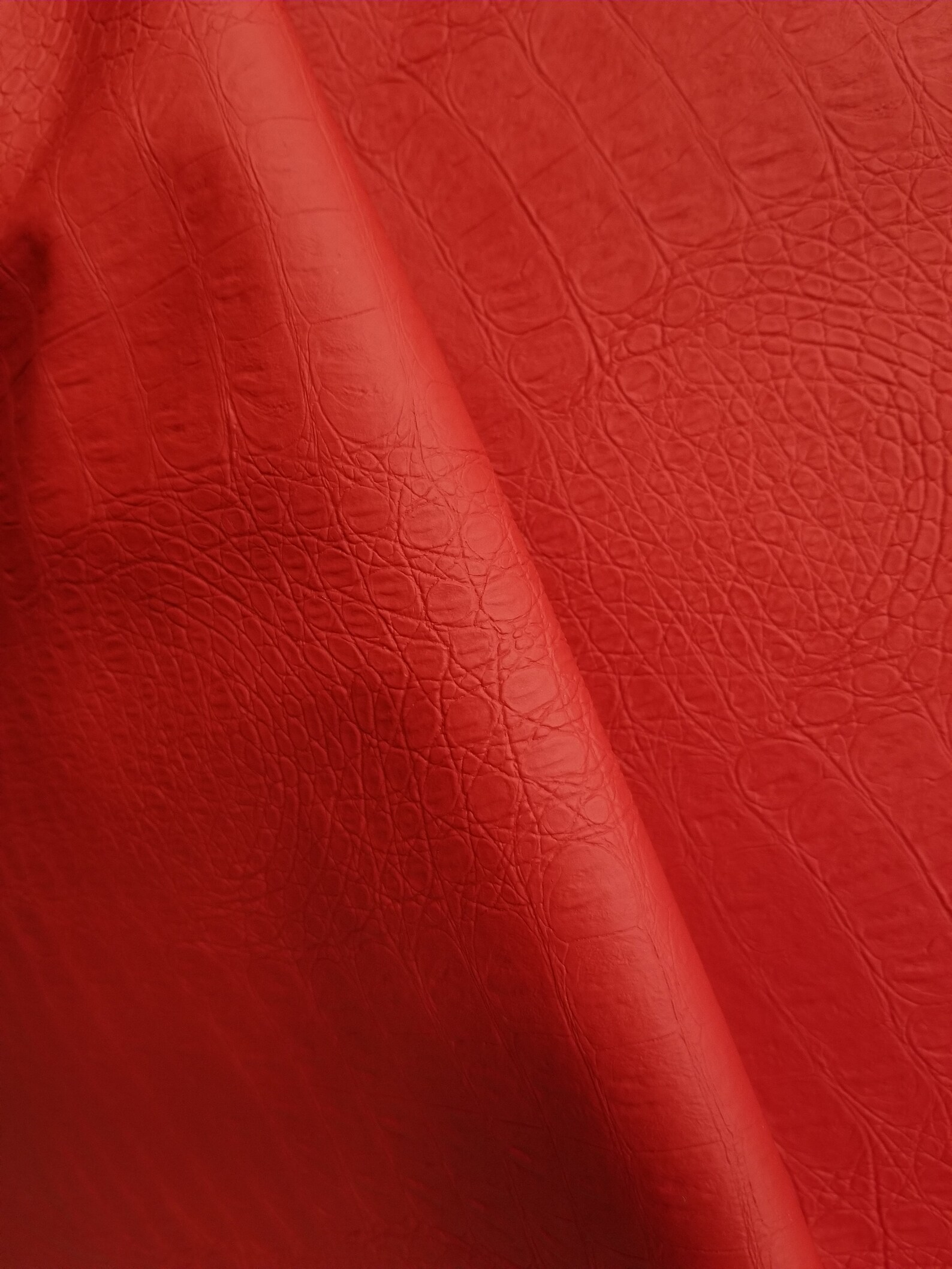 54 Vinyl Fabric Crocodile Gator Red Fake Leather - Etsy