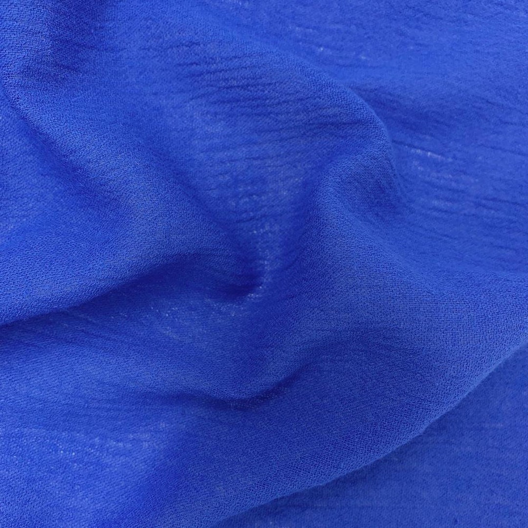 Zuma Fabrics 100% Royal Blue COTTON GAUZE Sold by the Yard Used for ...