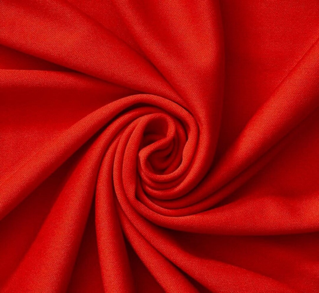 Red Interlock Knit 70 Denier Lining Sold by the Yard Uses for Fashion ...