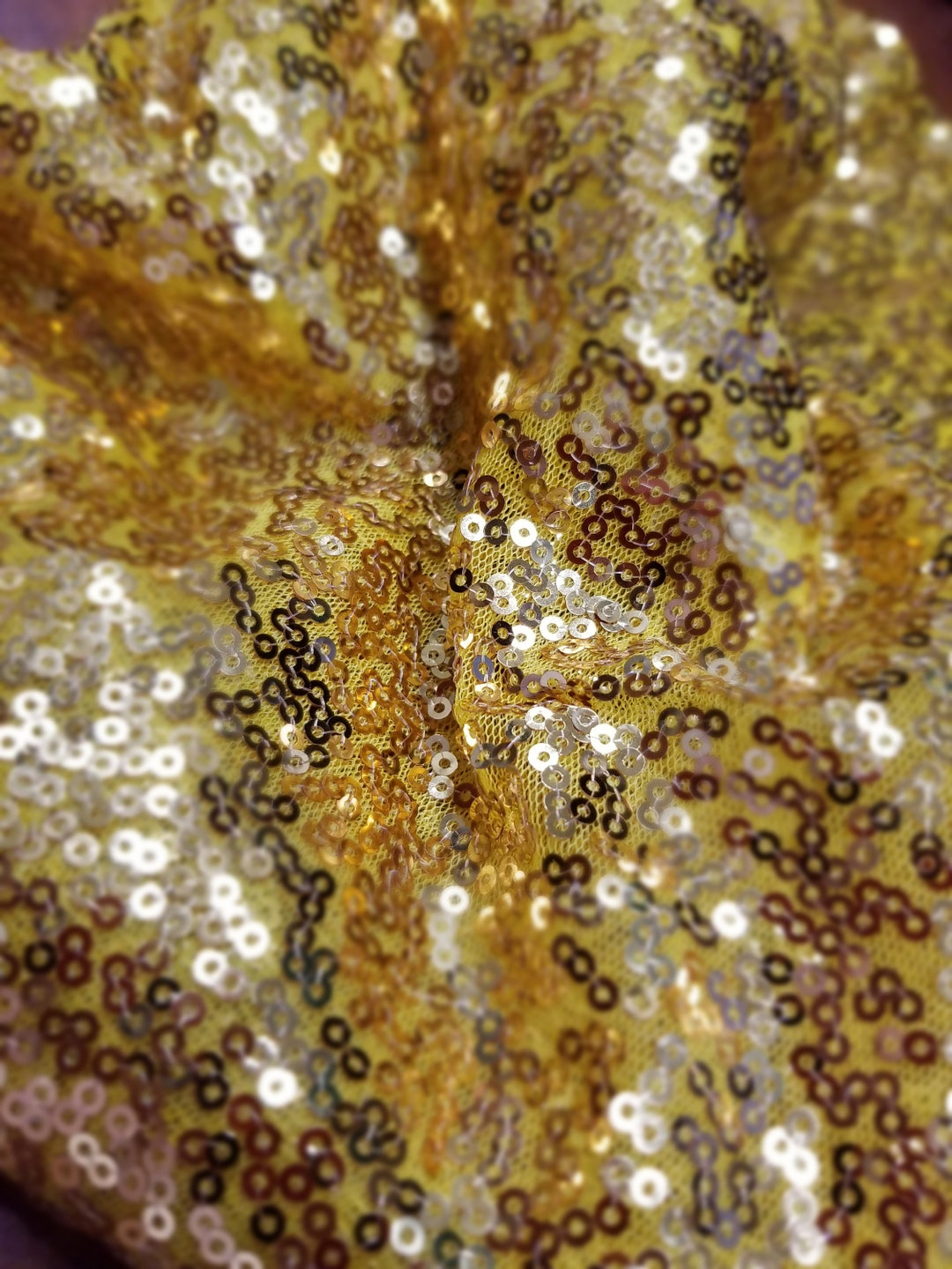 Fabulous Dark Gold Spangle/glitz Sequins 50 Sold by Yard - Etsy