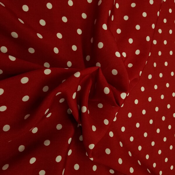 Red Dot Fabric - Etsy