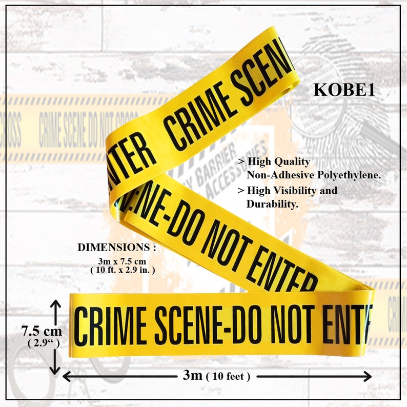 Crime Scene Do Not Enter Novelty Barrier Tape. 3m 10 Ft. - Etsy