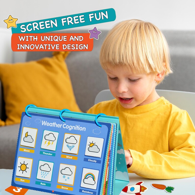 Montessori Toddler Busy Book, Preschool Learning Binder, Activity Book ...