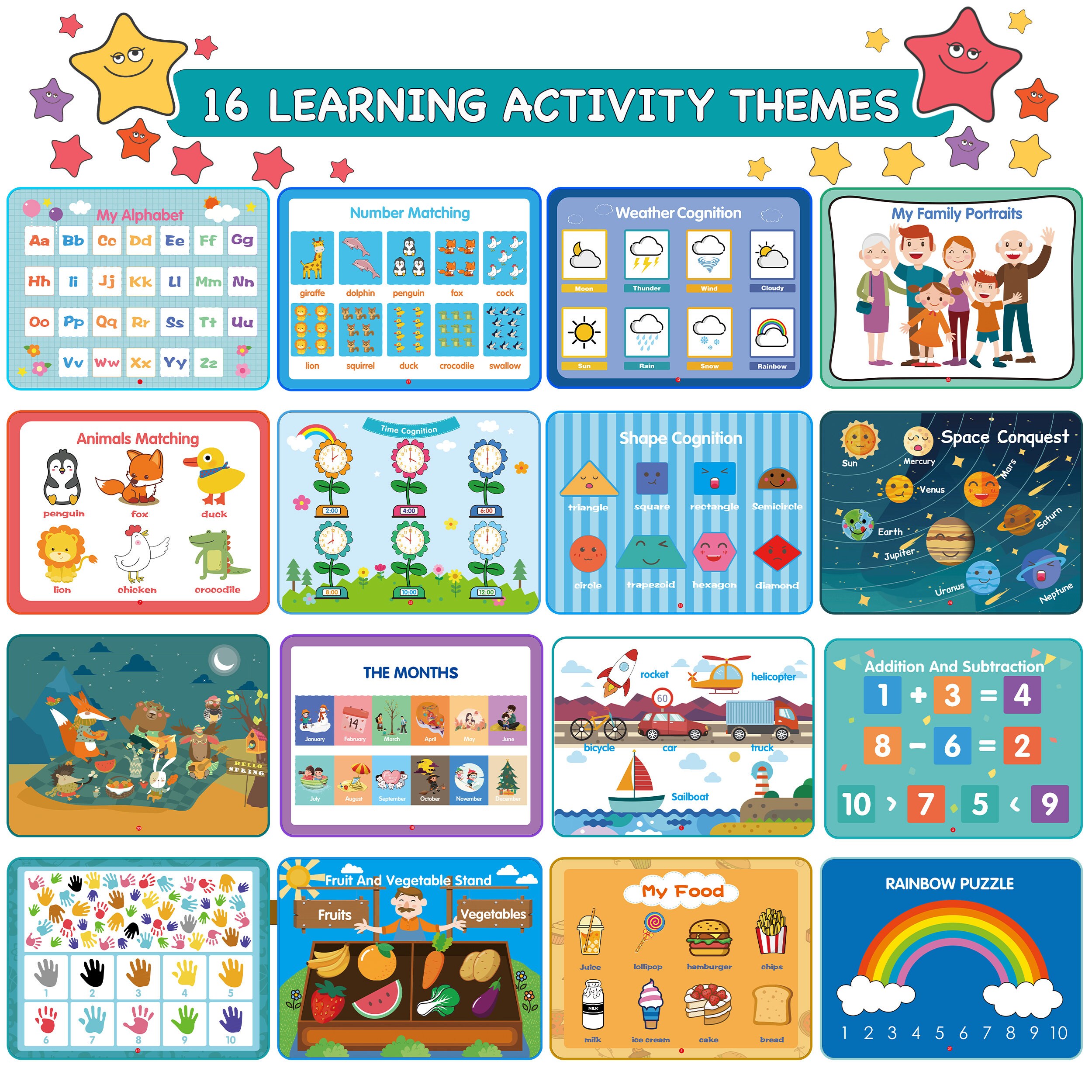 Montessori Toddler Busy Book, Preschool Learning Binder, Activity Book ...