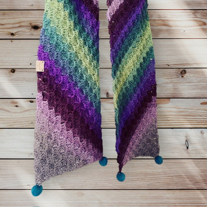 CROCHET PATTERN for C2C Crochet Scarf - Etsy