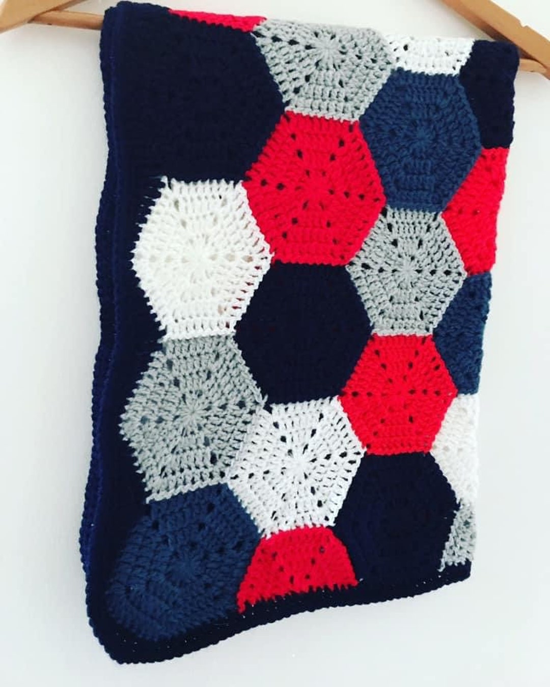 CROCHET PATTERN for Hexagon Geometric Crochet Blanket - Etsy