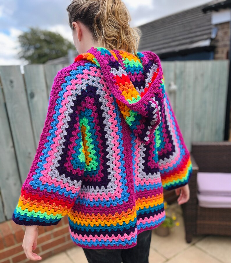 CROCHET PATTERN for Hexagon Granny Square Crochet Hoodie - Etsy Australia