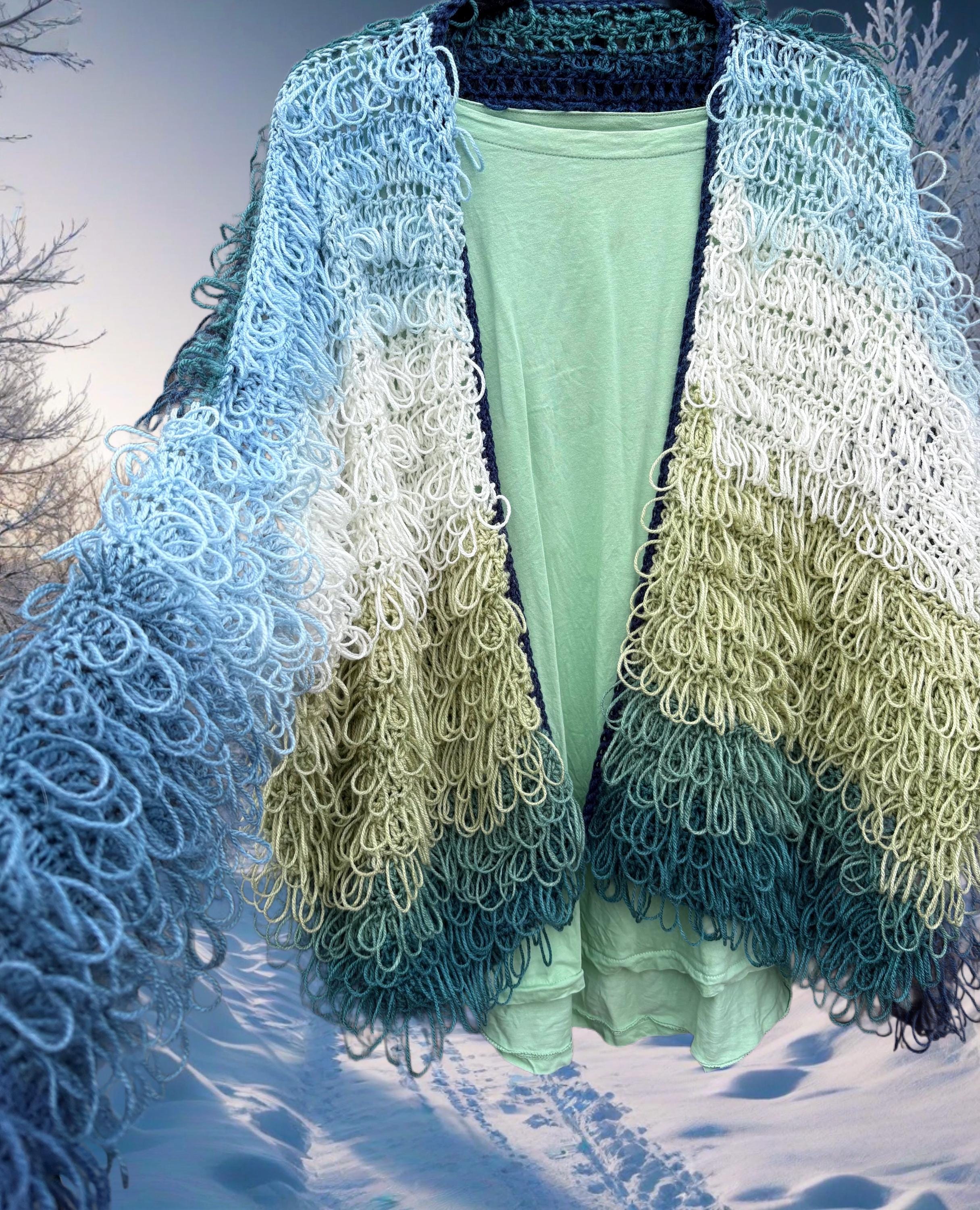 CROCHET PATTERN for Shaggy Crochet Cardigan - Etsy