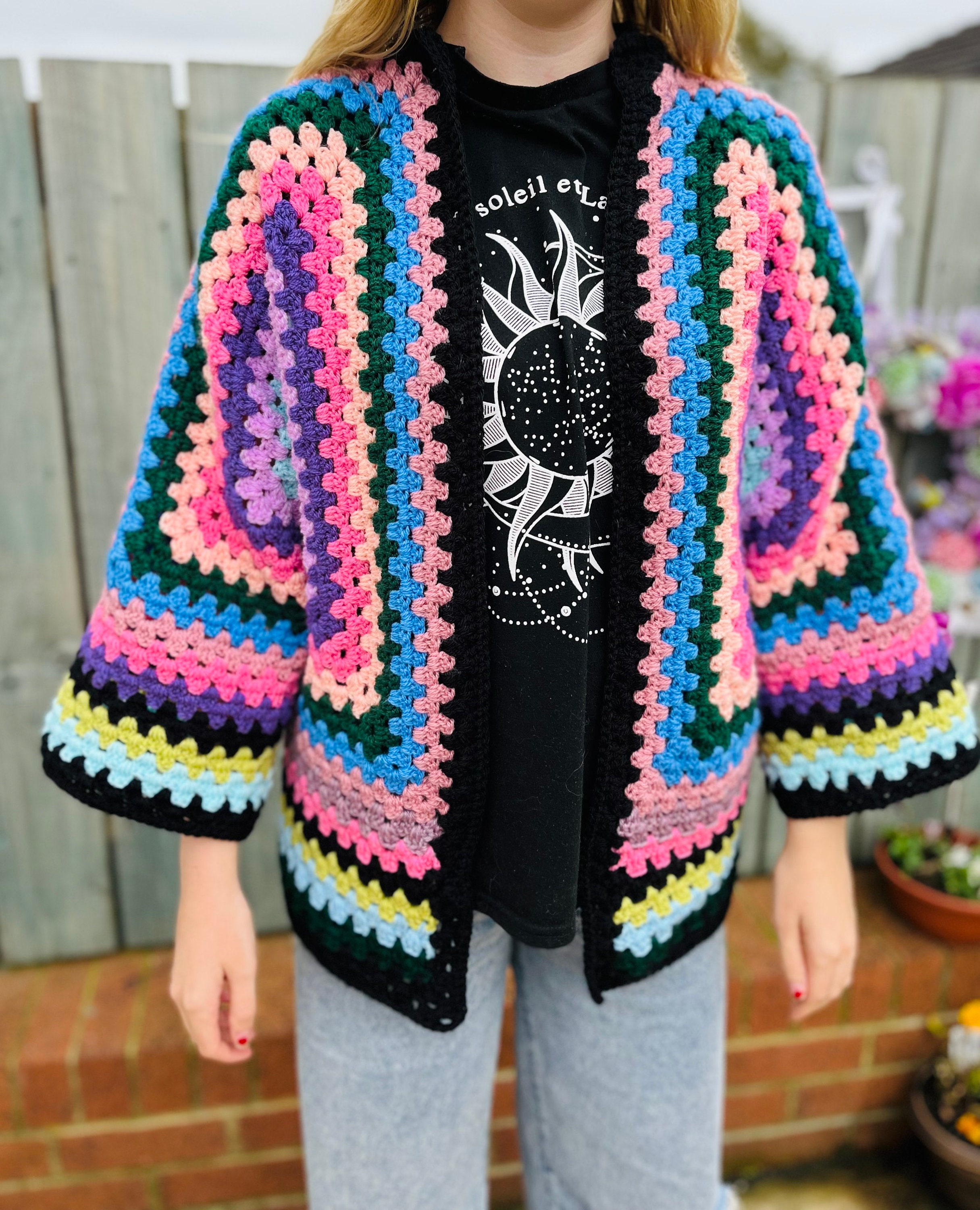 CROCHET PATTERN for Hexagon Crochet Cardigan - Etsy UK