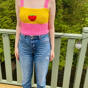 CROCHET PATTERN for Summer Strawberry Crochet Top | Etsy