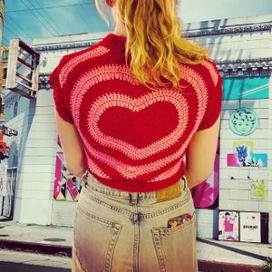 CROCHET PATTERN for Swirly Heart Crochet Top - Etsy