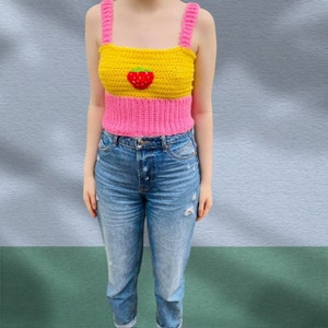 CROCHET PATTERN for Summer Strawberry Crochet Top - Etsy