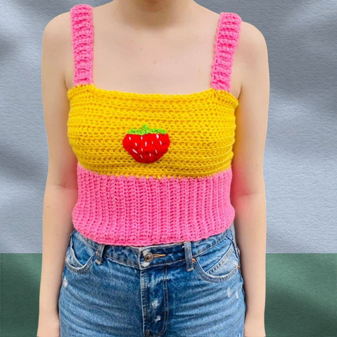 CROCHET PATTERN for Summer Strawberry Crochet Top - Etsy