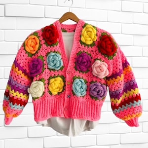 CROCHET PATTERN for Rose Crochet Cardigan - Etsy
