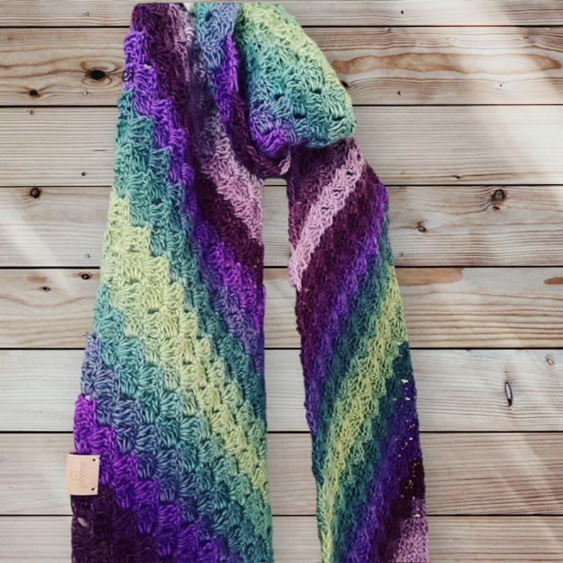 CROCHET PATTERN for C2C Crochet Scarf - Etsy