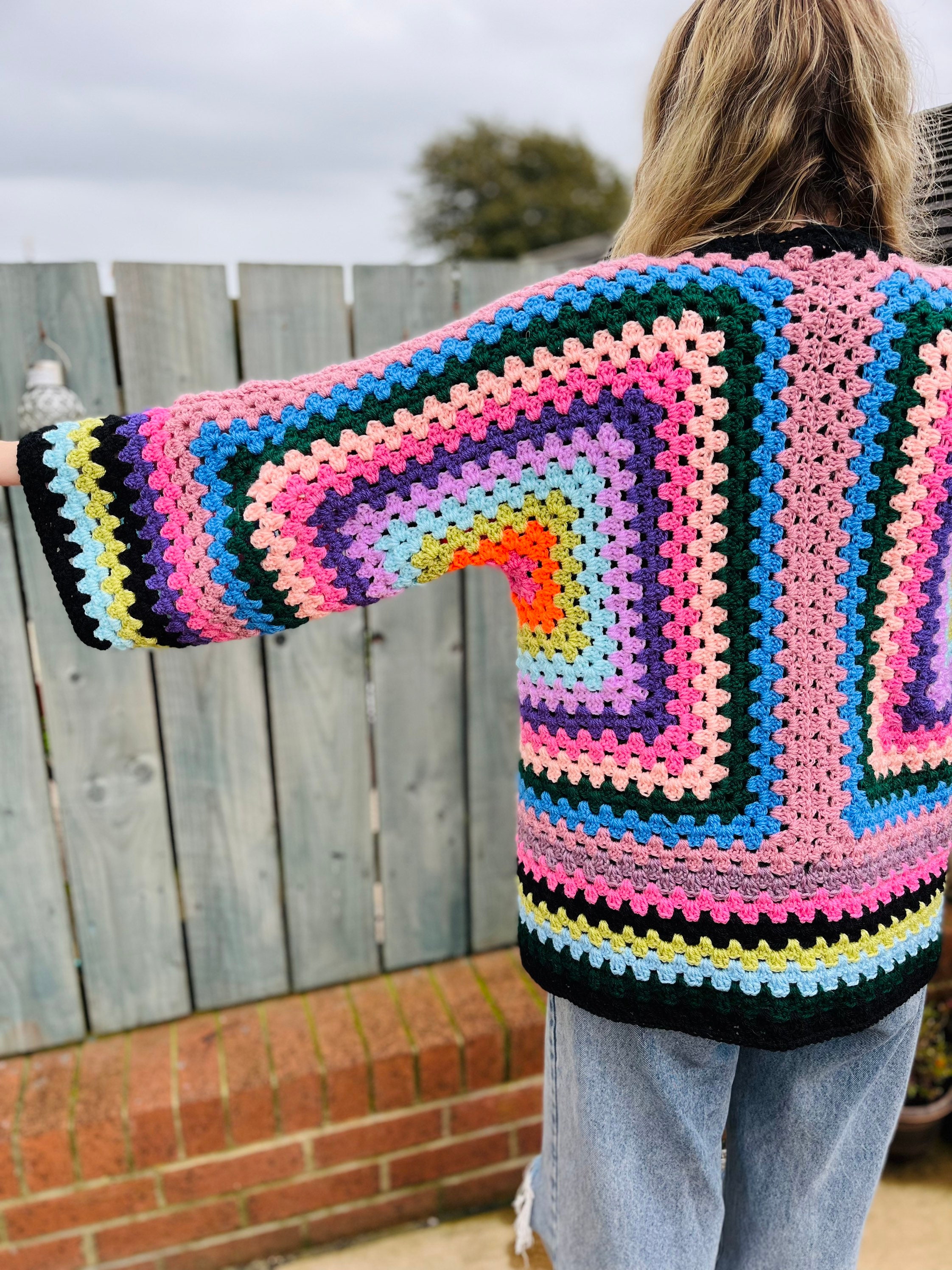 CROCHET PATTERN for Hexagon Crochet Cardigan - Etsy UK