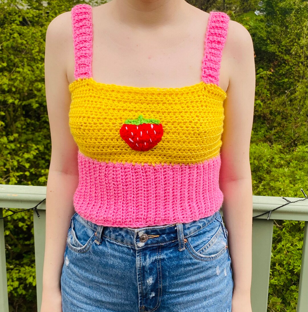 CROCHET PATTERN for Summer Strawberry Crochet Top - Etsy