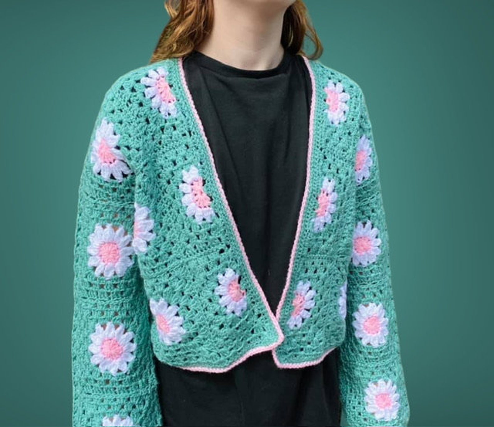 CROCHET PATTERN for Daisy Crochet Cardigan - Etsy