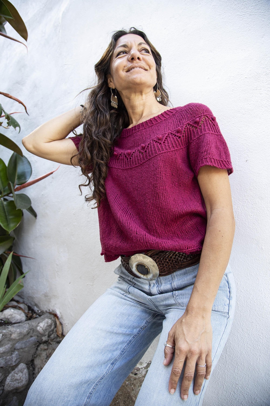 Paloma Top Knitting Pattern, All Sizes, Circular Yoke, Japanese Stitch ...