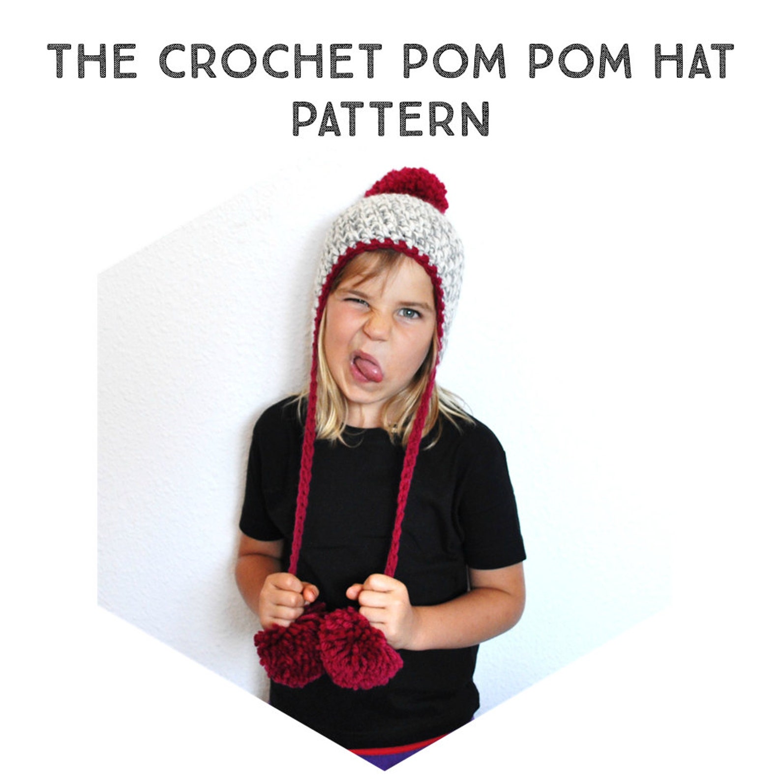 The Crochet Pom Pom Peruvian Hat Pattern Crochet Pattern - Etsy