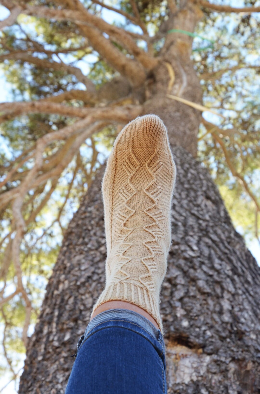 Angel Wings Knitting Socks Pattern, Knitting Two Socks at the Same Time ...