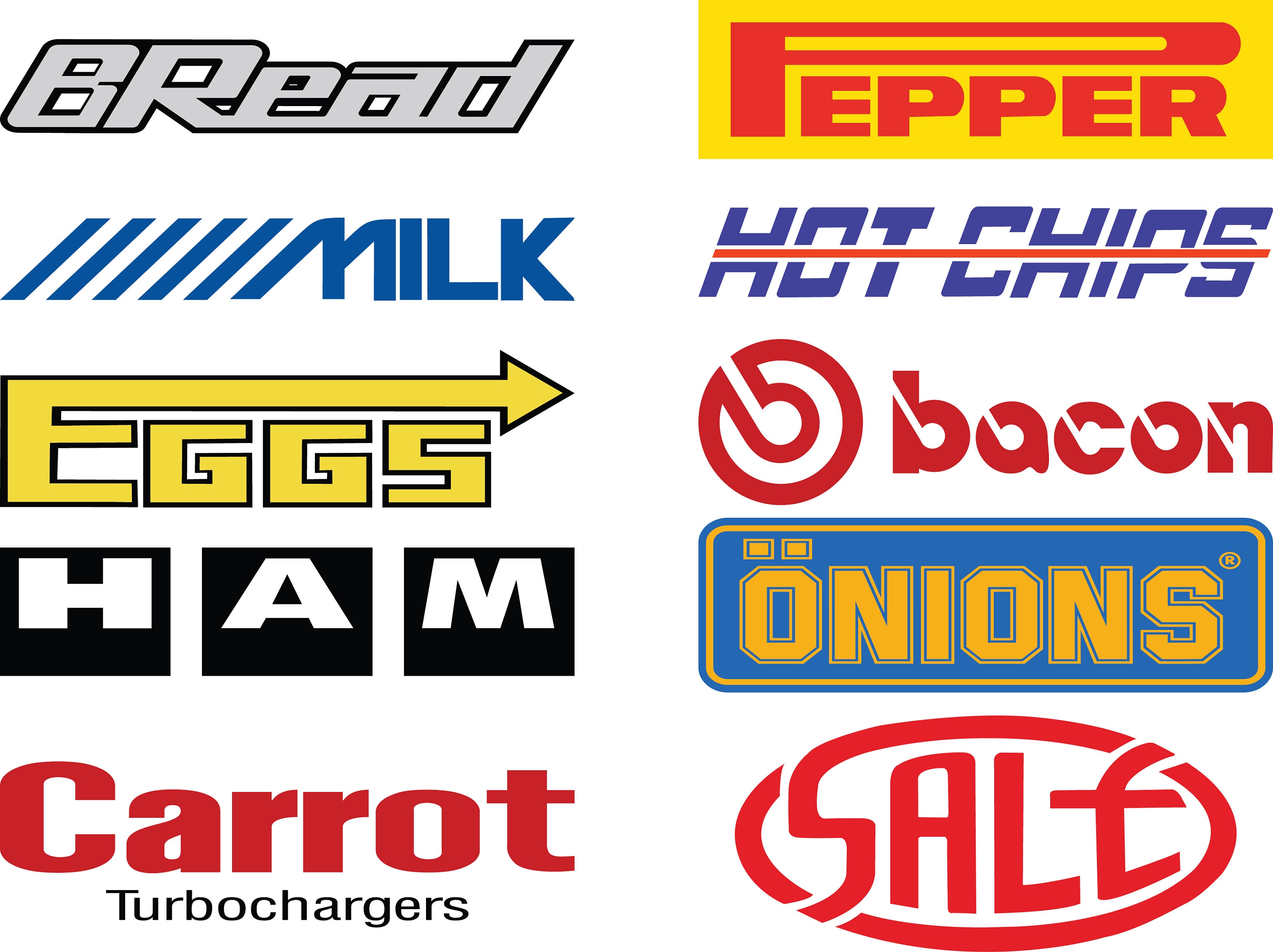 10 Novelty Performance Brand Stickers shopping List SVG AI - Etsy