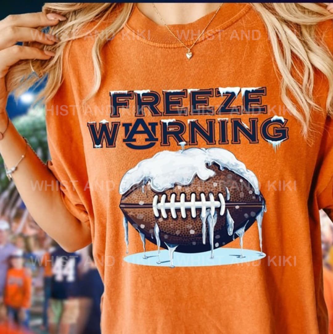 Auburn Freeze Football T-shirt Comfort Colors Freeze Warning - Etsy