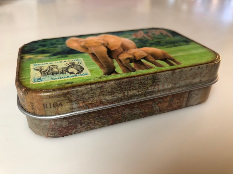 Elephant Altered Tin - Etsy