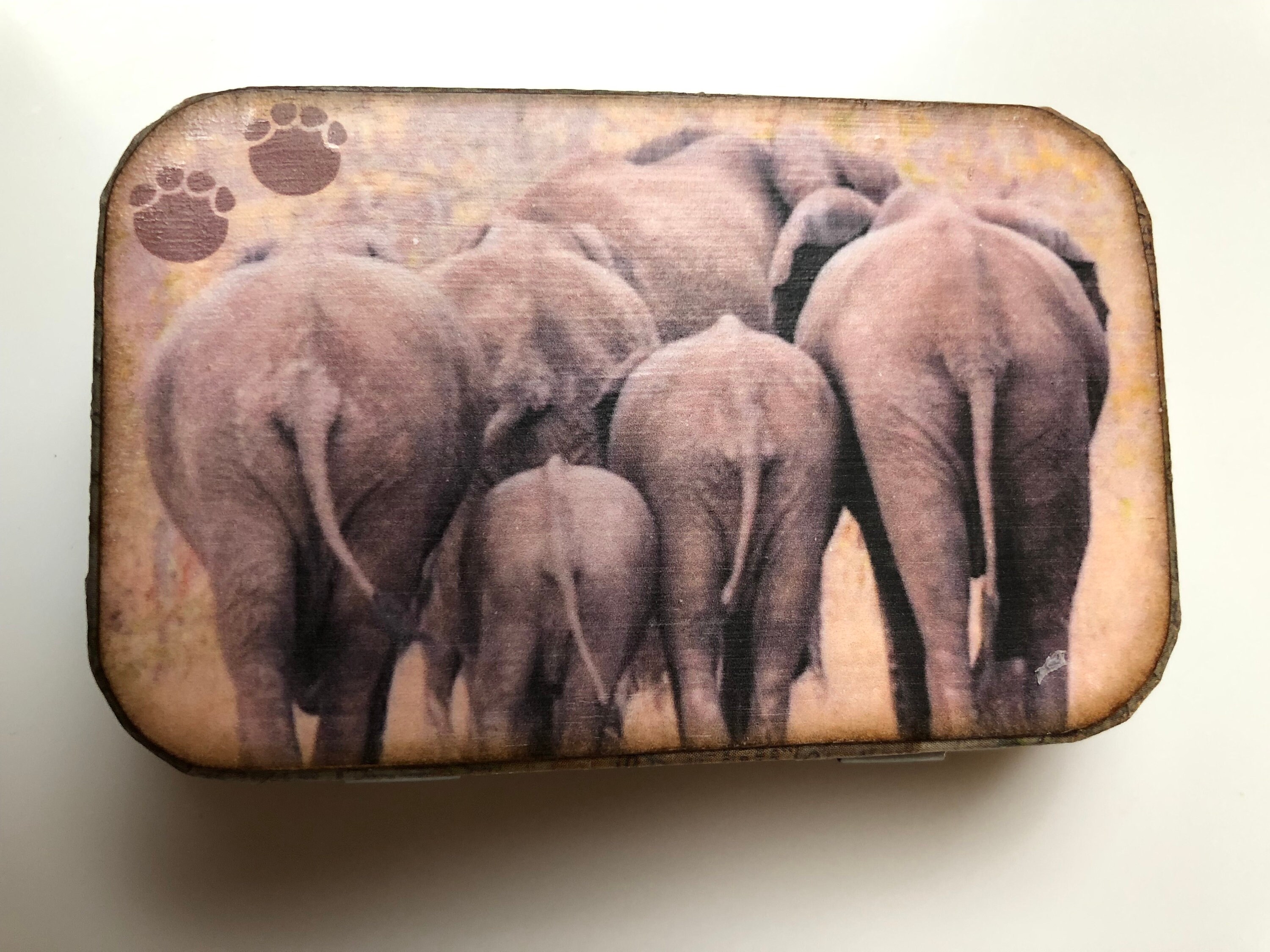 Elephant Altered Tin - Etsy