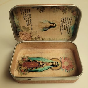 Rosary Tin #2 - Virgin Mary & Jesus - Etsy