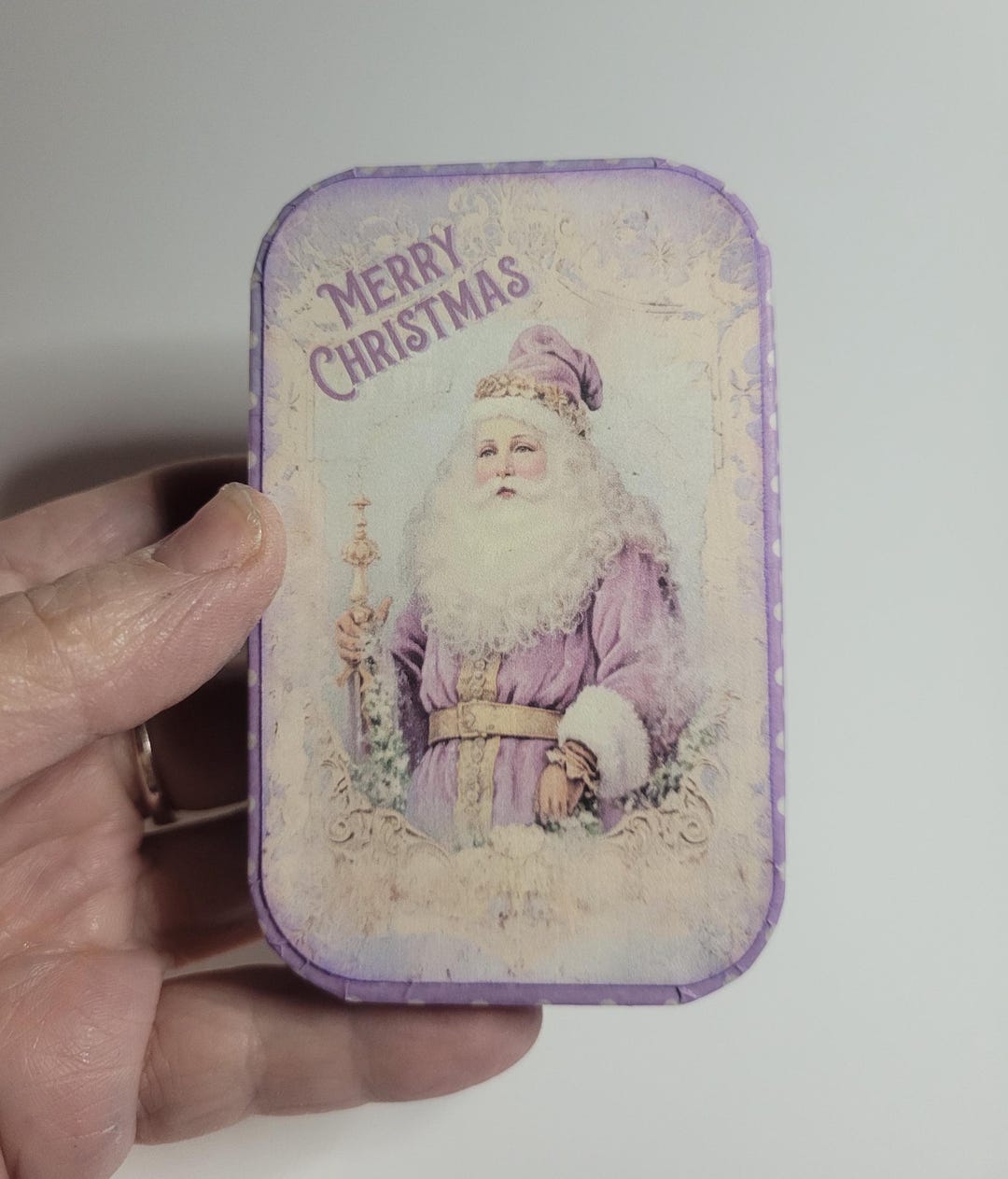 Purple Christmas #4 Altered Tin - Etsy