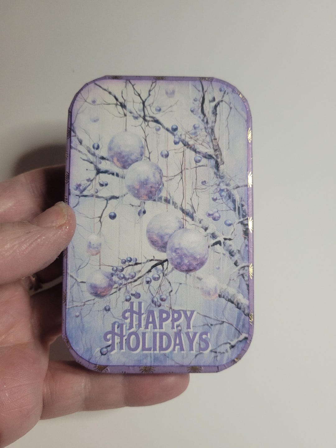 Purple Christmas #1 Altered Tin - Etsy