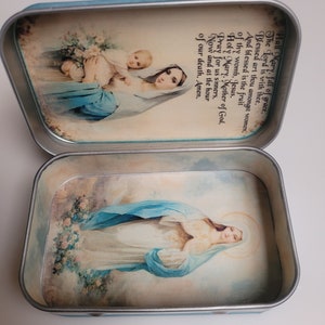 Rosary Tin 1 Virgin Mary & Jesus - Etsy