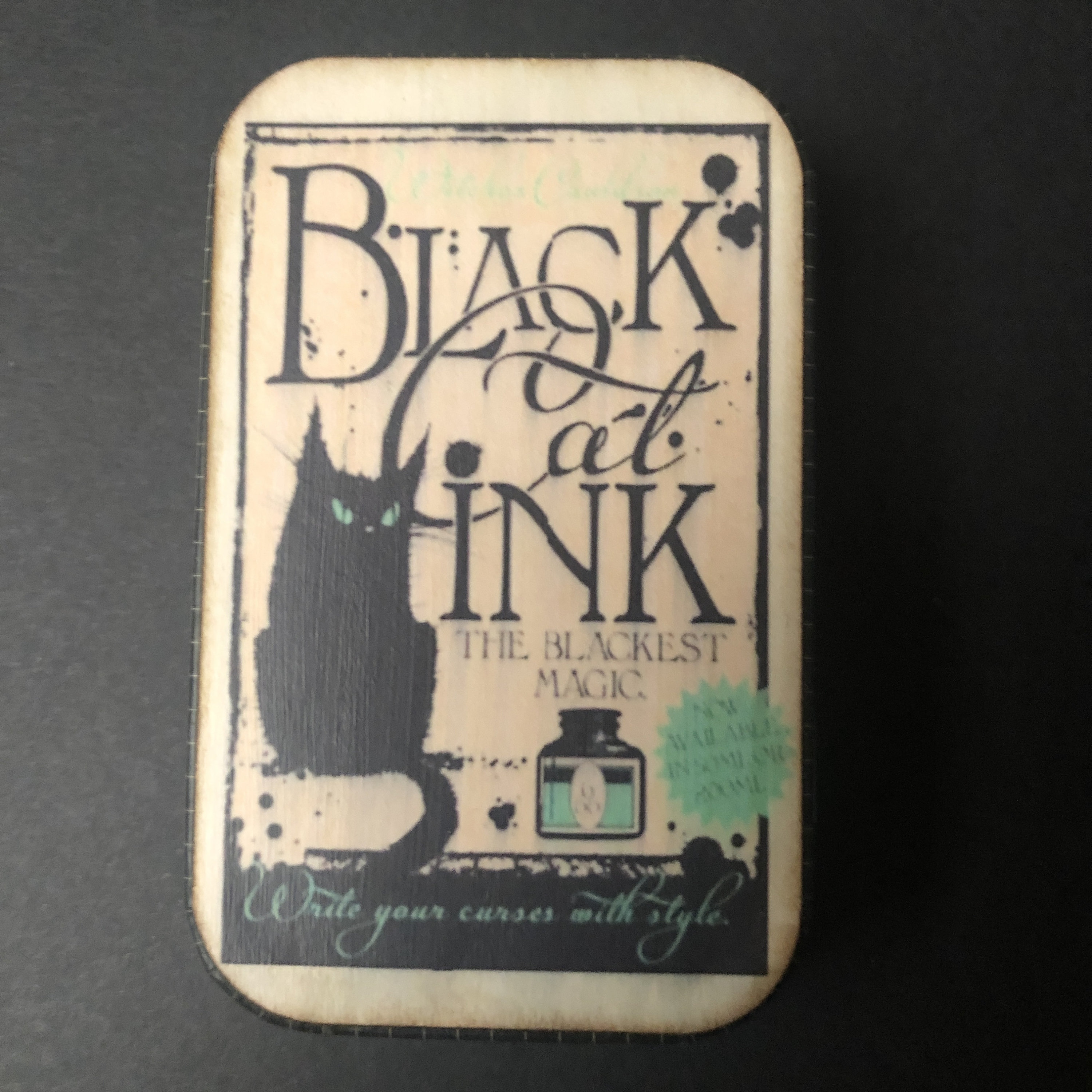 Vintage Black Cat Advertisement Altered Tin 1 - Etsy