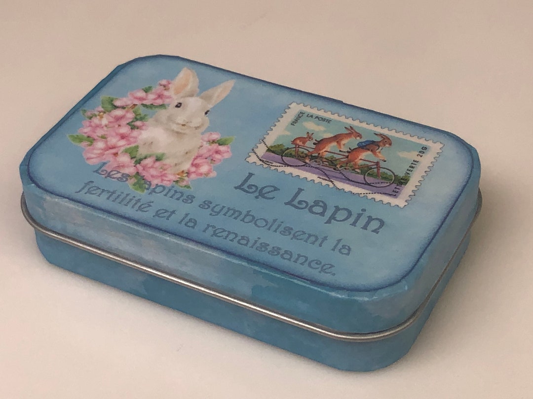 Rabbit Altered Tin - Etsy