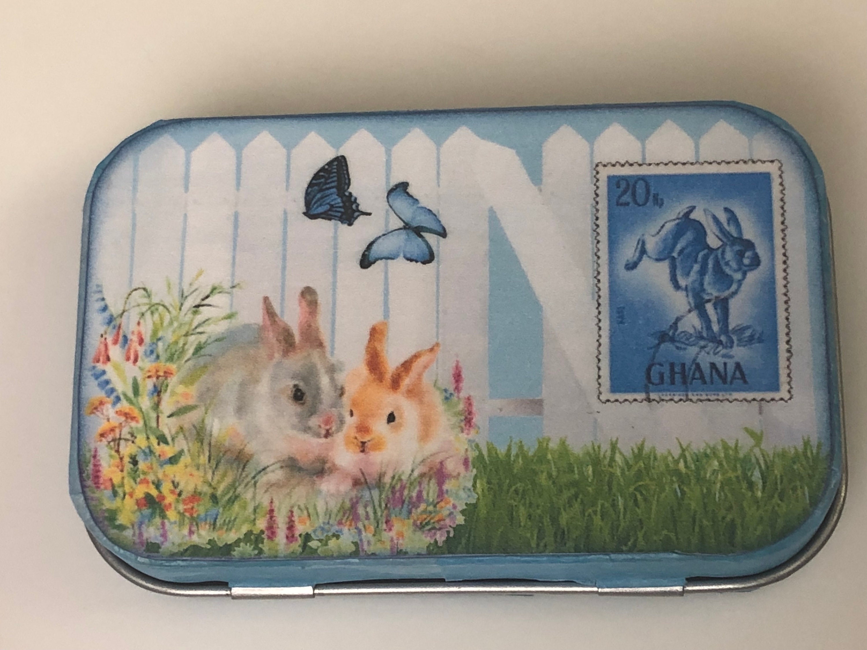 Rabbit Altered Tin - Etsy