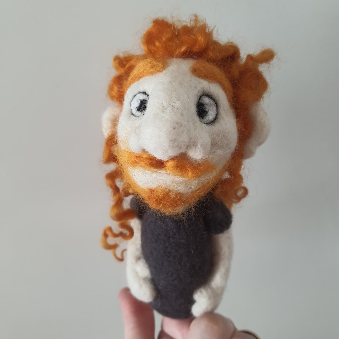 Cool Man With Ginger Hair and Beard - Felt Finger Puppet - Etsy
