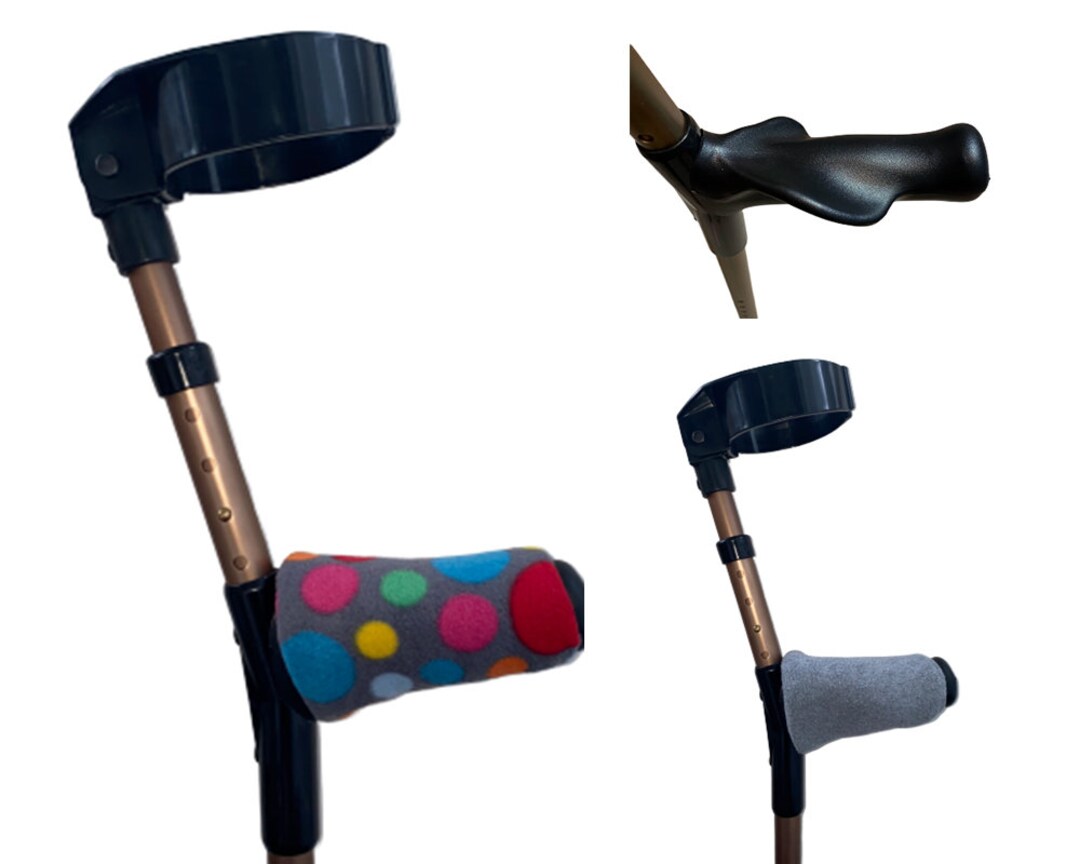 Ergonomic Moulded Hand Crutch Handle Padded Fleece Covers - Etsy