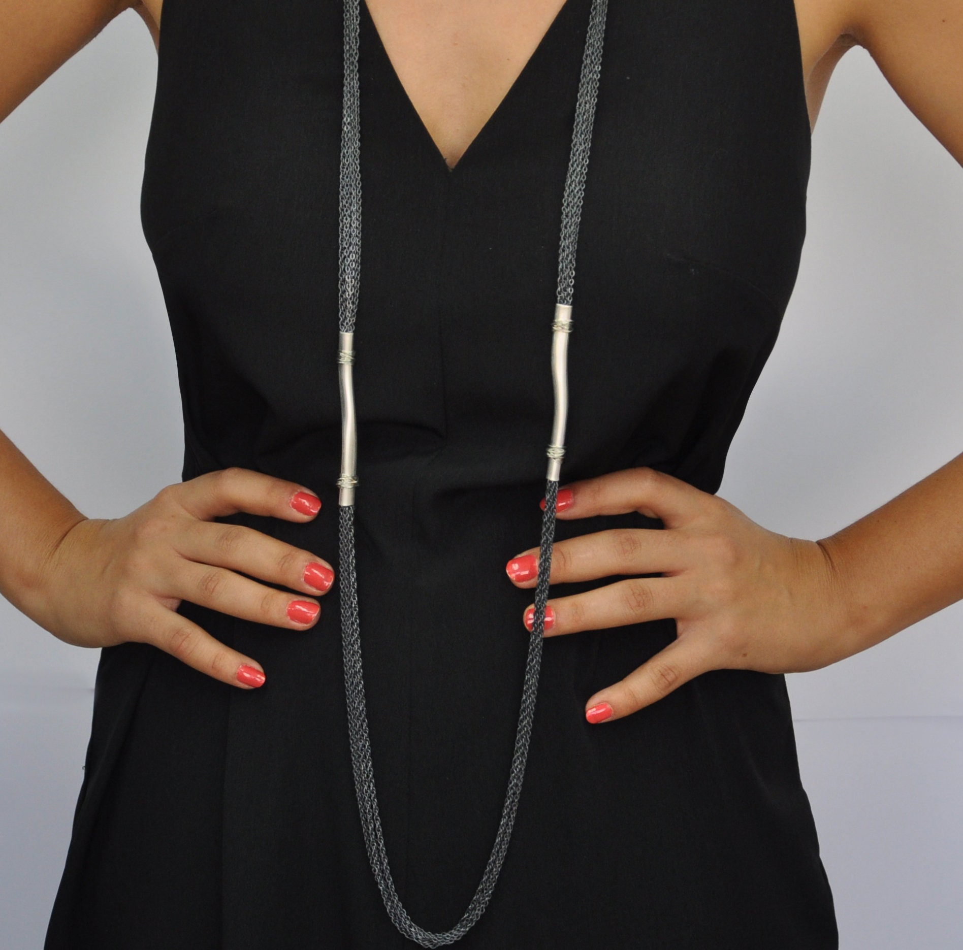 Multi Strand Necklace, Layering Jewelry, Long Necklace, Holiday Gift ...