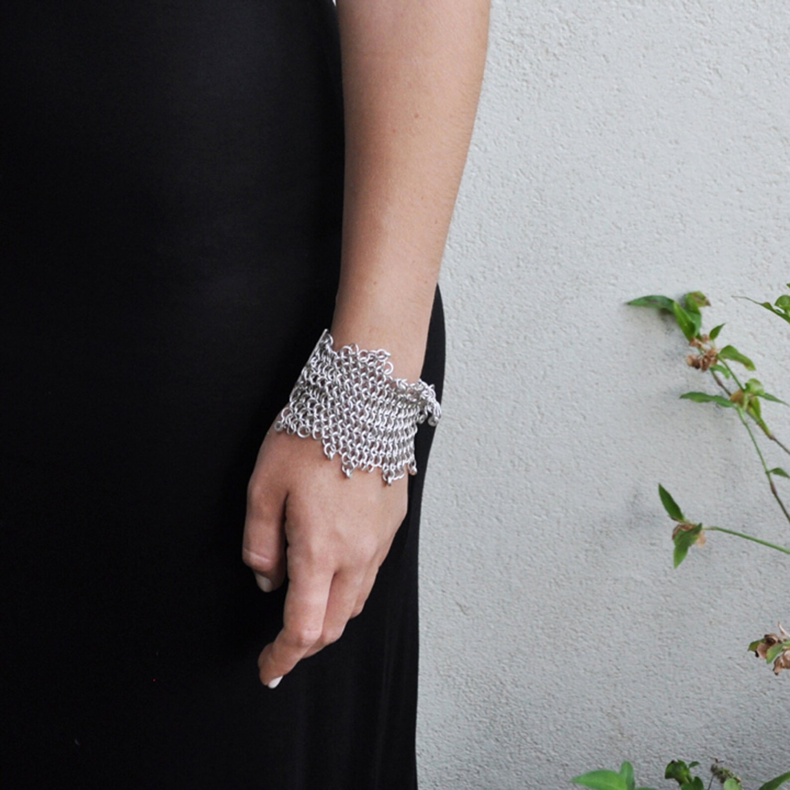 Chainmail Bracelet Chunky Bracelet Gold Bracelet Statement - Etsy