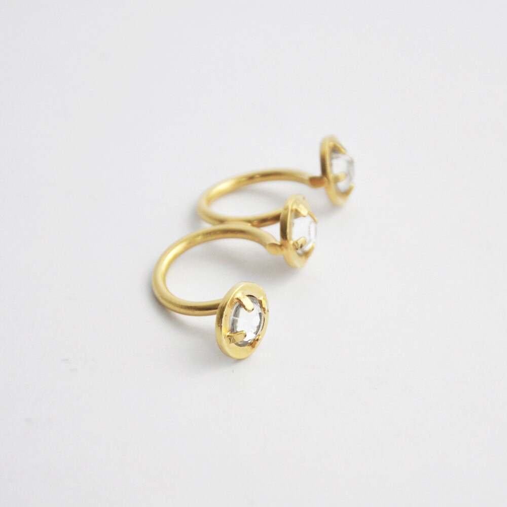 Gold Double Ring, Double Finger Ring, Two Finger Ring, Knuckle Ring ...