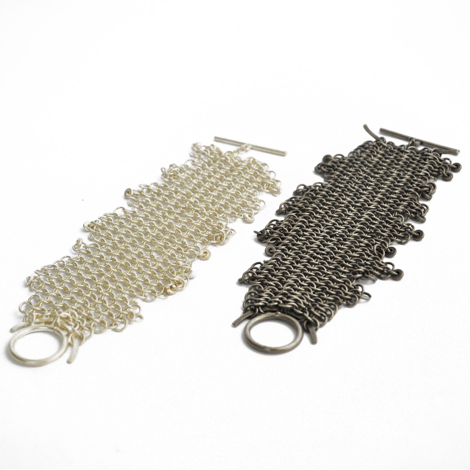 Chainmail Bracelet Chunky Bracelet Gold Bracelet Statement - Etsy