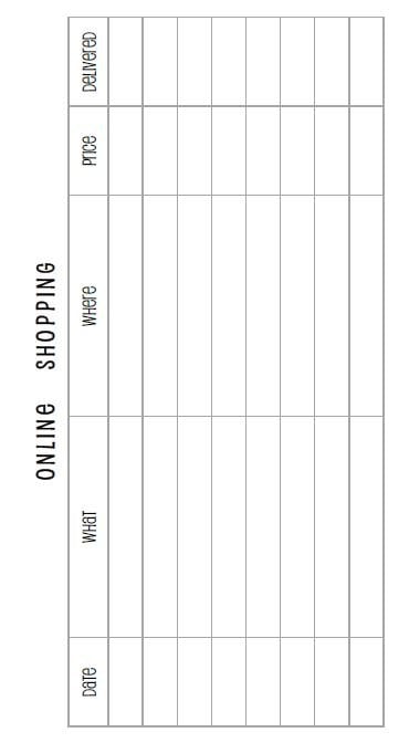 Online Shopping Insert - Printable - Etsy