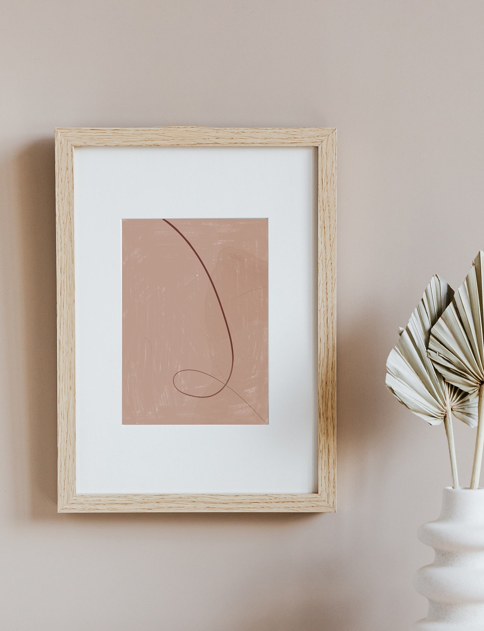 Abstract One Line Wall Decor Modern Line Art Sketch | Etsy