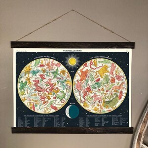Zodiac Poster | Zodiac Decor | Constellation Map Print | Living Room ...