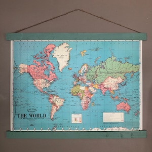 World Map Art | World Map Poster | World Map | World Map Print | Map of ...