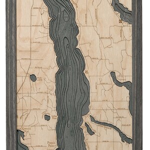 Torch Lake Art Torch Lake Map Torch Lake Wood Chart Torch Lake Water ...